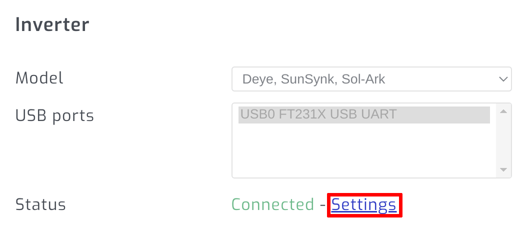 Adjust settings of Sol-Ark 12K-2P Hybrid
