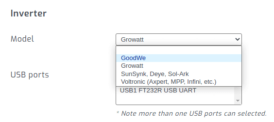 RS485 - Growatt MIN 3000-11400TL-XH-US